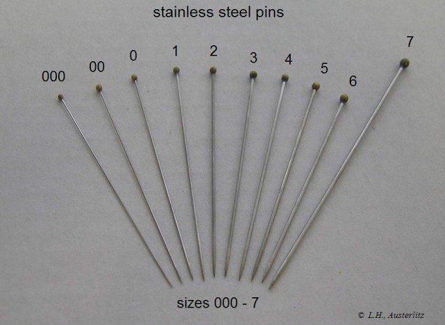 Insect Pins Size Au000 - World of Butterflies and Moths